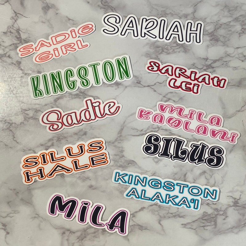 Name Stickers - Etsy