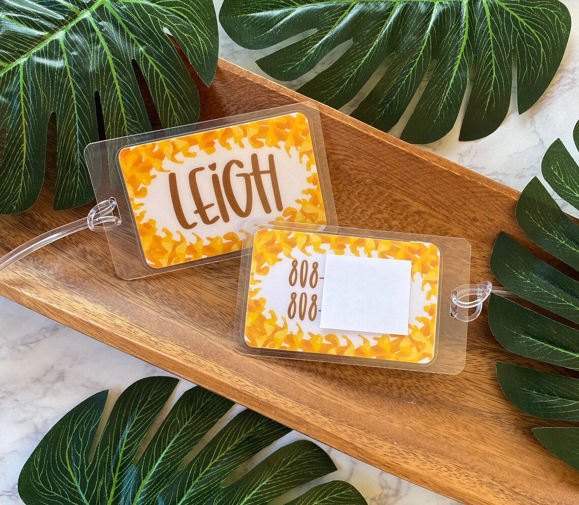 Puakenikeni Laminated Name Tag Luggage Tags Backpack Tags - Etsy