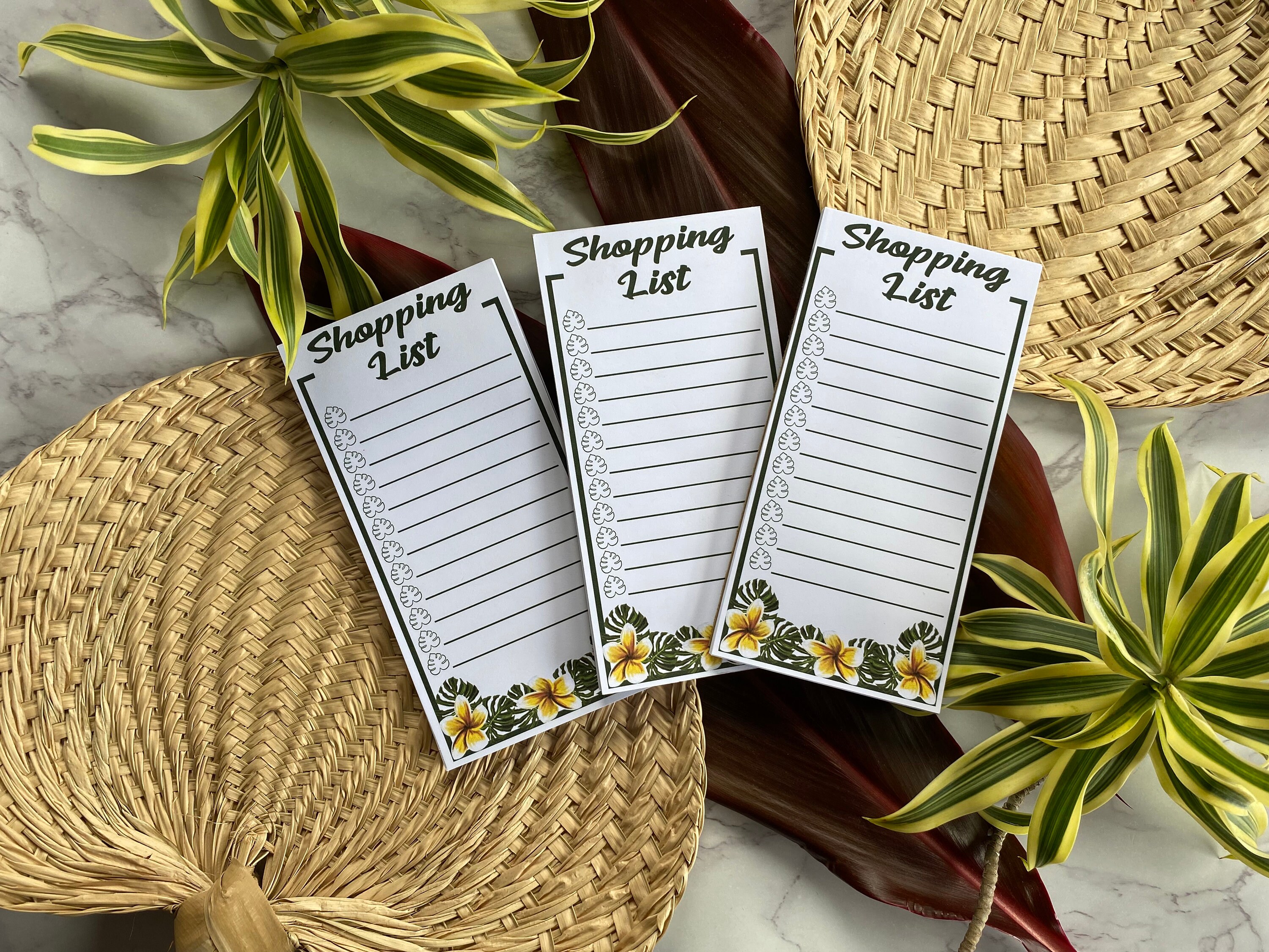 Plumeria & Monstera Notepad 3x6 Notepad Personalized - Etsy