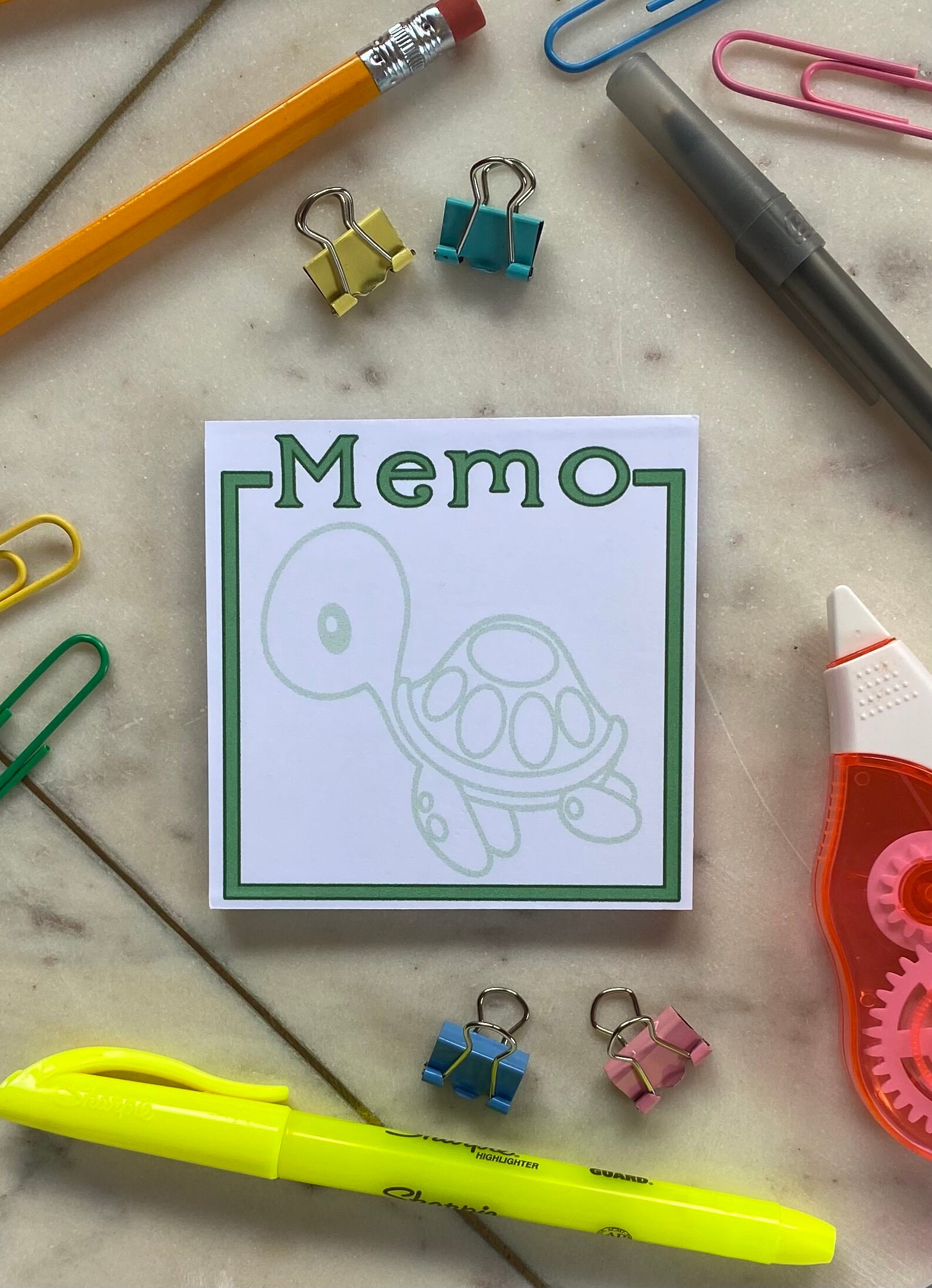 Turtle Notepad 3x3 Notepad Personalized Notepad Custom - Etsy