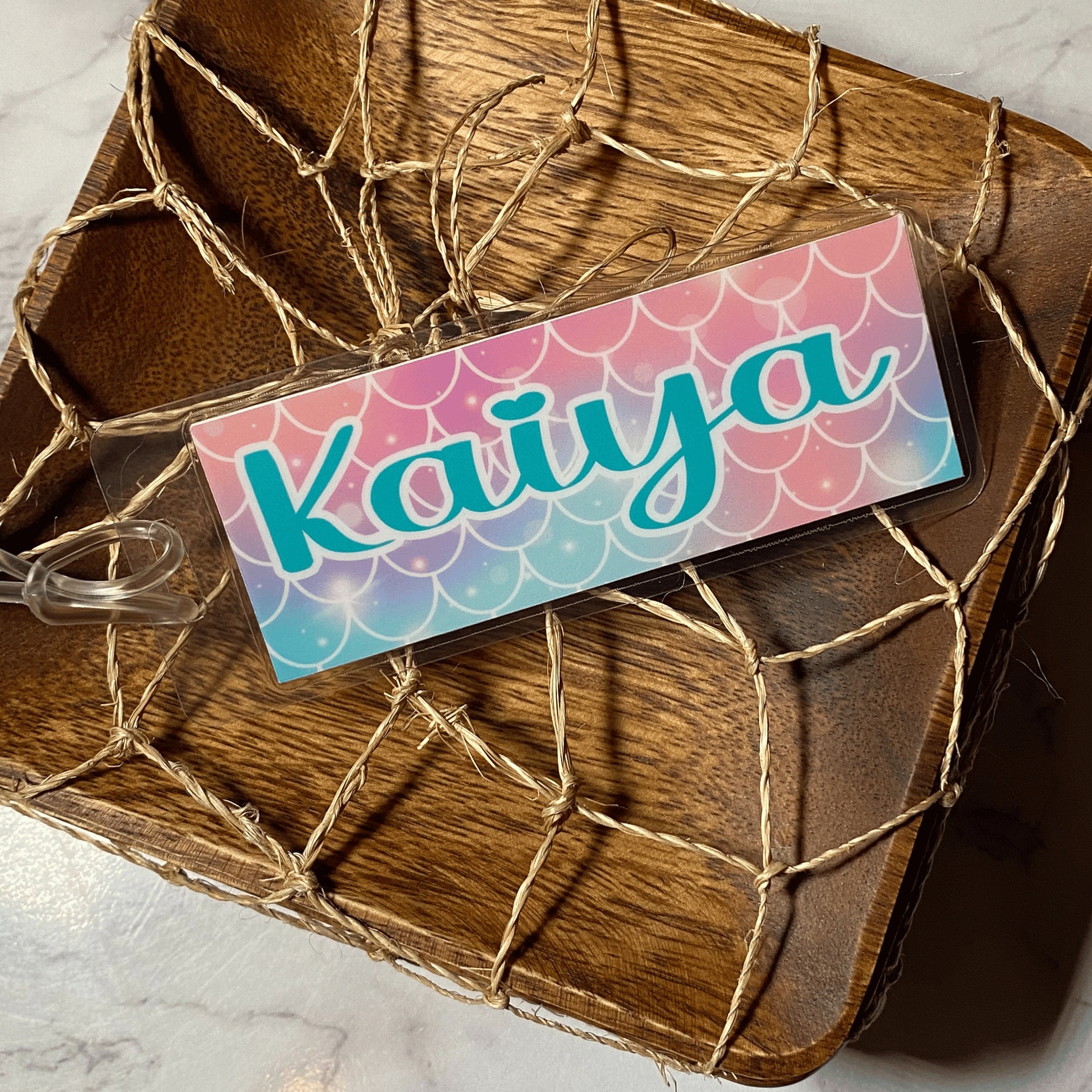 Mermaid Laminated Name Tag Personalized Tag Backpack Tag Diaper Bag Tag ...