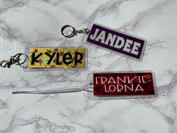 Laminated Name Tag Holographic Medium - Etsy