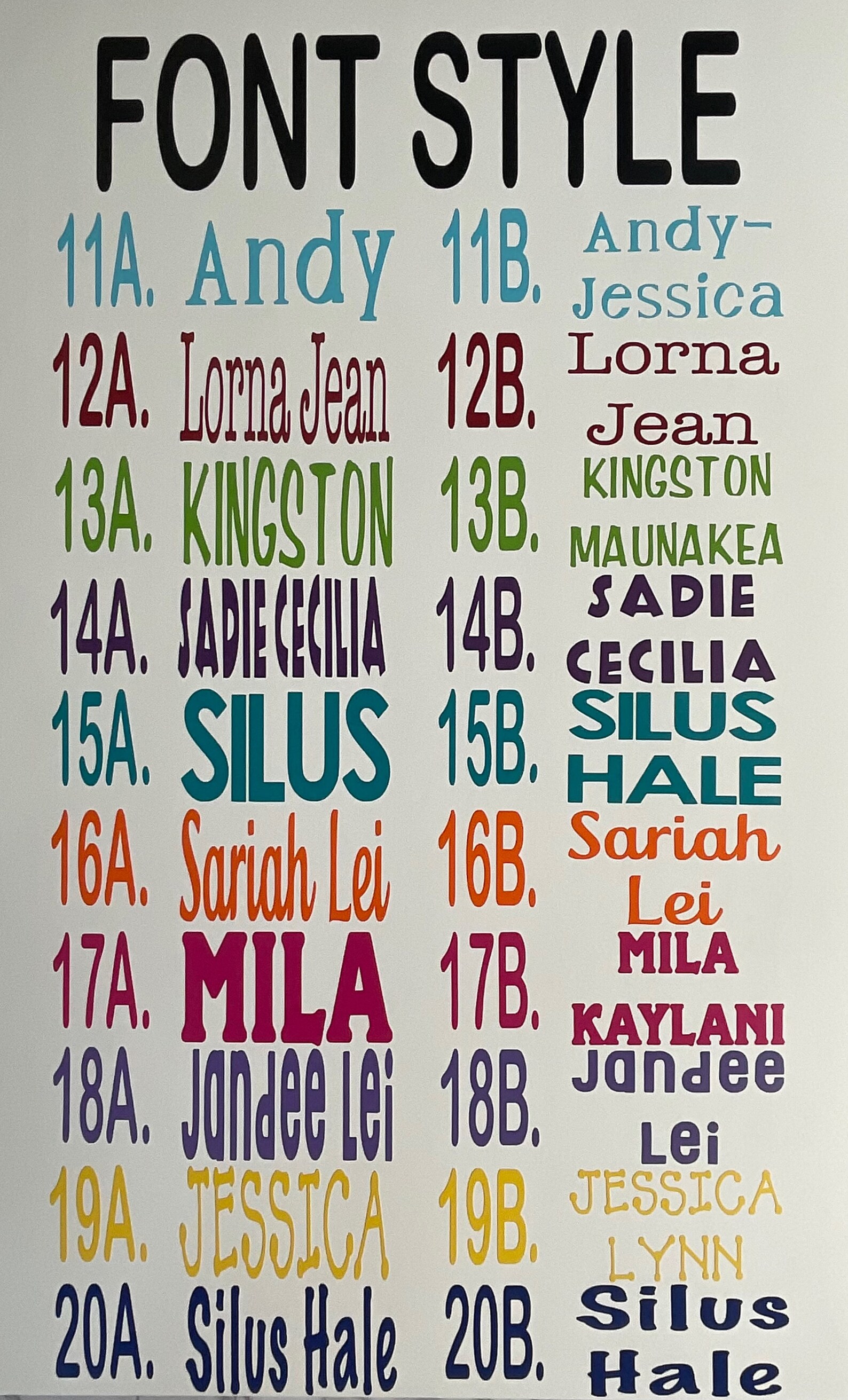 Laminated Name Tag Colors Variety Large - Etsy