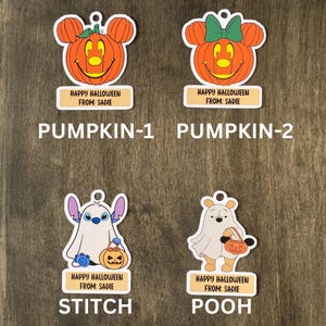 Halloween Gift Tags Mouse Ghost Tag Mouse Pumpkin Tag Personalized Tag ...