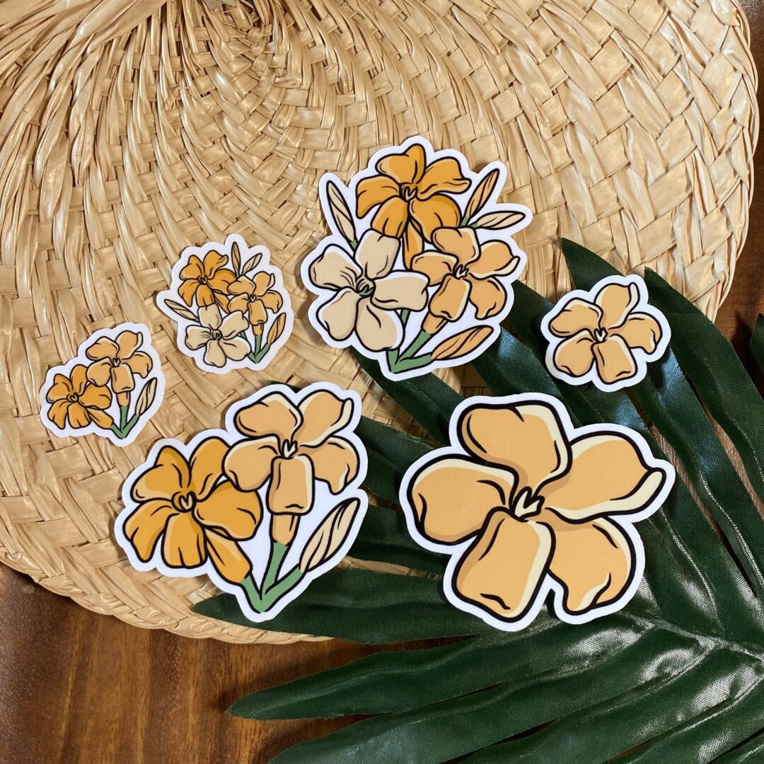 Puakenikeni Cluster Sticker | Waterproof Sticker | UV Resistant Sticker ...
