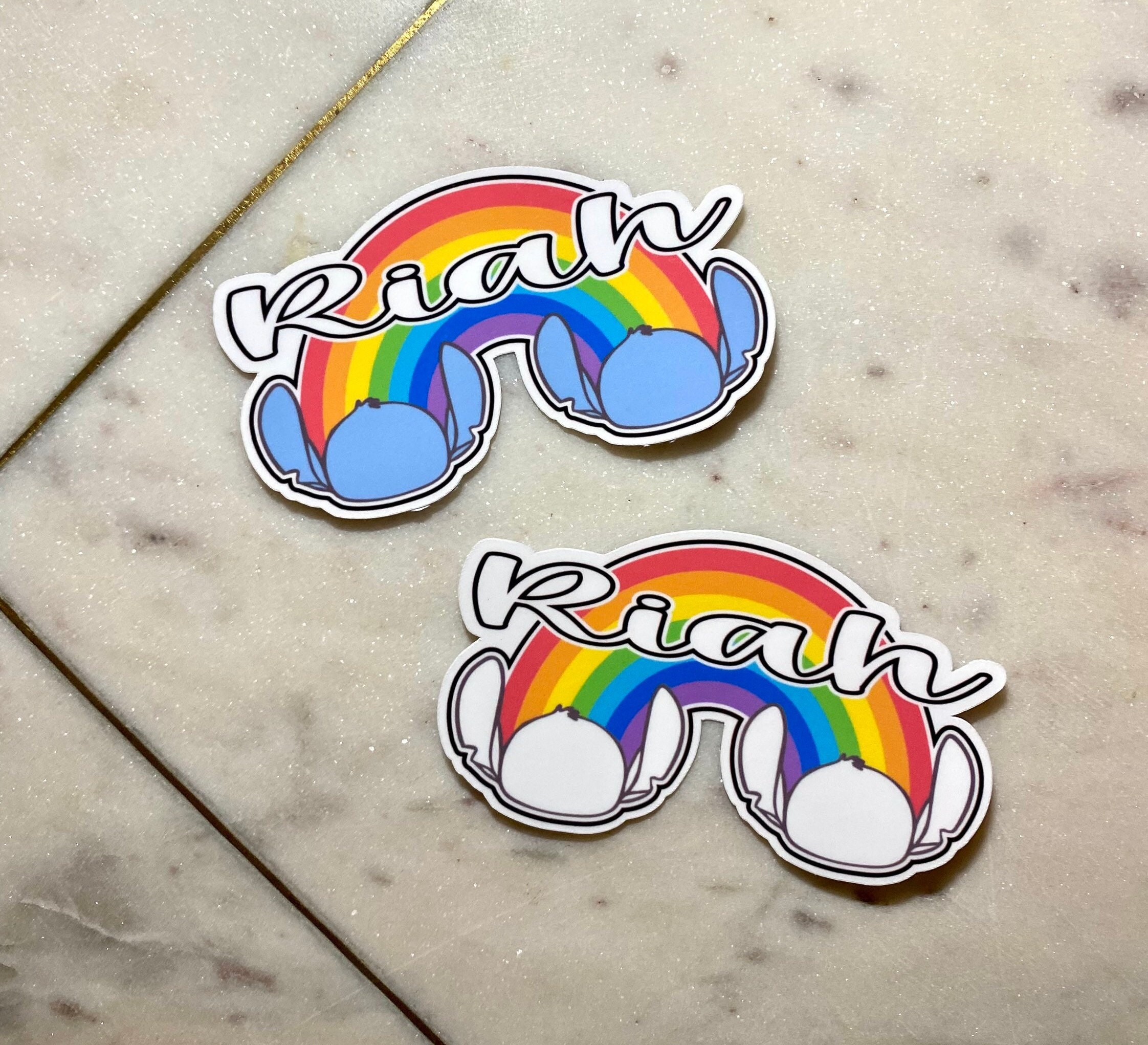 Rainbow Sticker Stitch Sticker Rainbow Name Tag stitch Name Tag ...