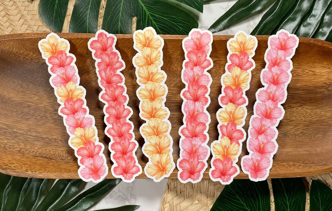Hibiscus Strand Sticker | Waterproof | UV Resistant | Laptop Decal ...