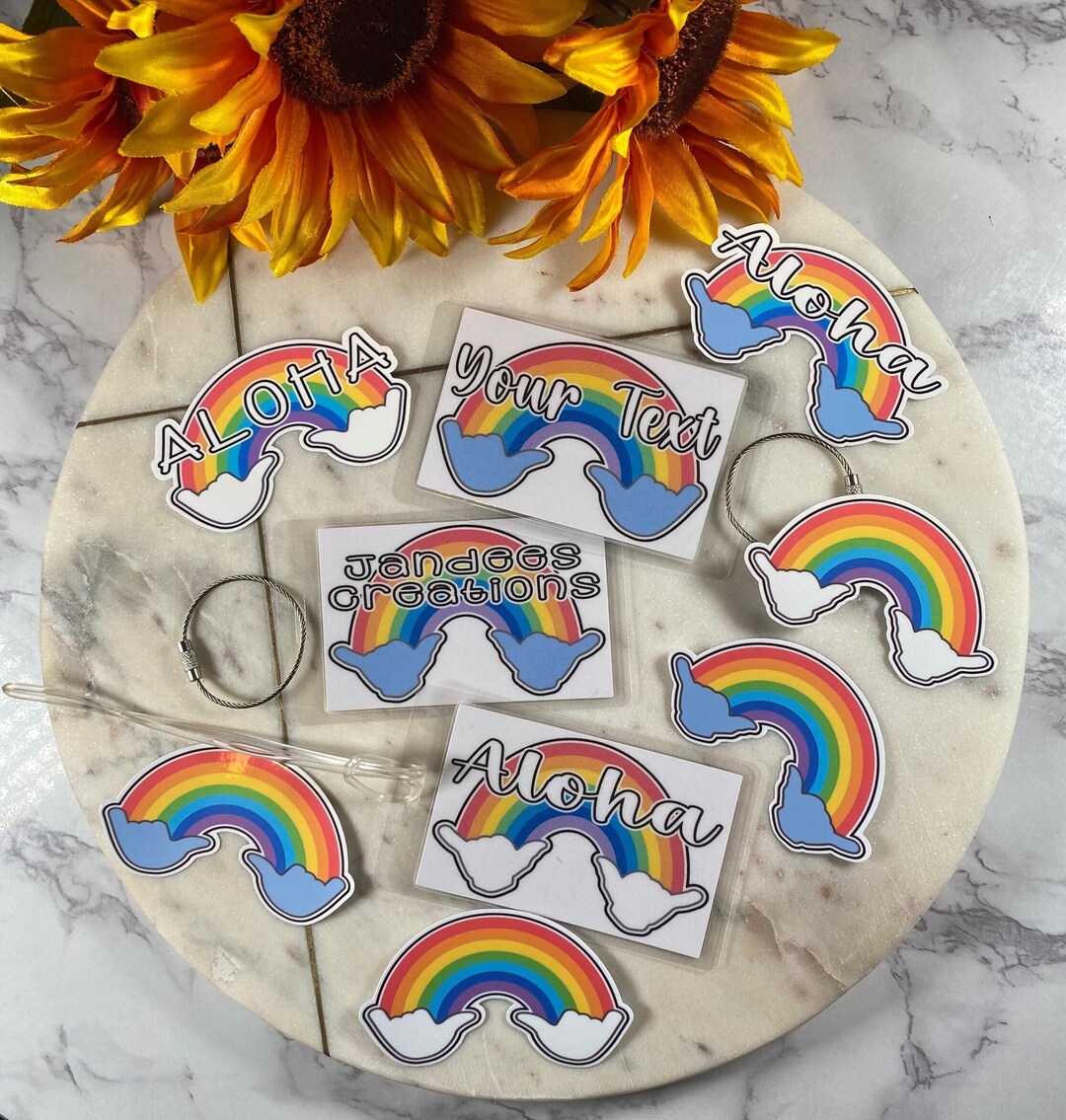 Shaka Sticker | Rainbow Sticker| Water Resistant Sticker | Shaka Name ...