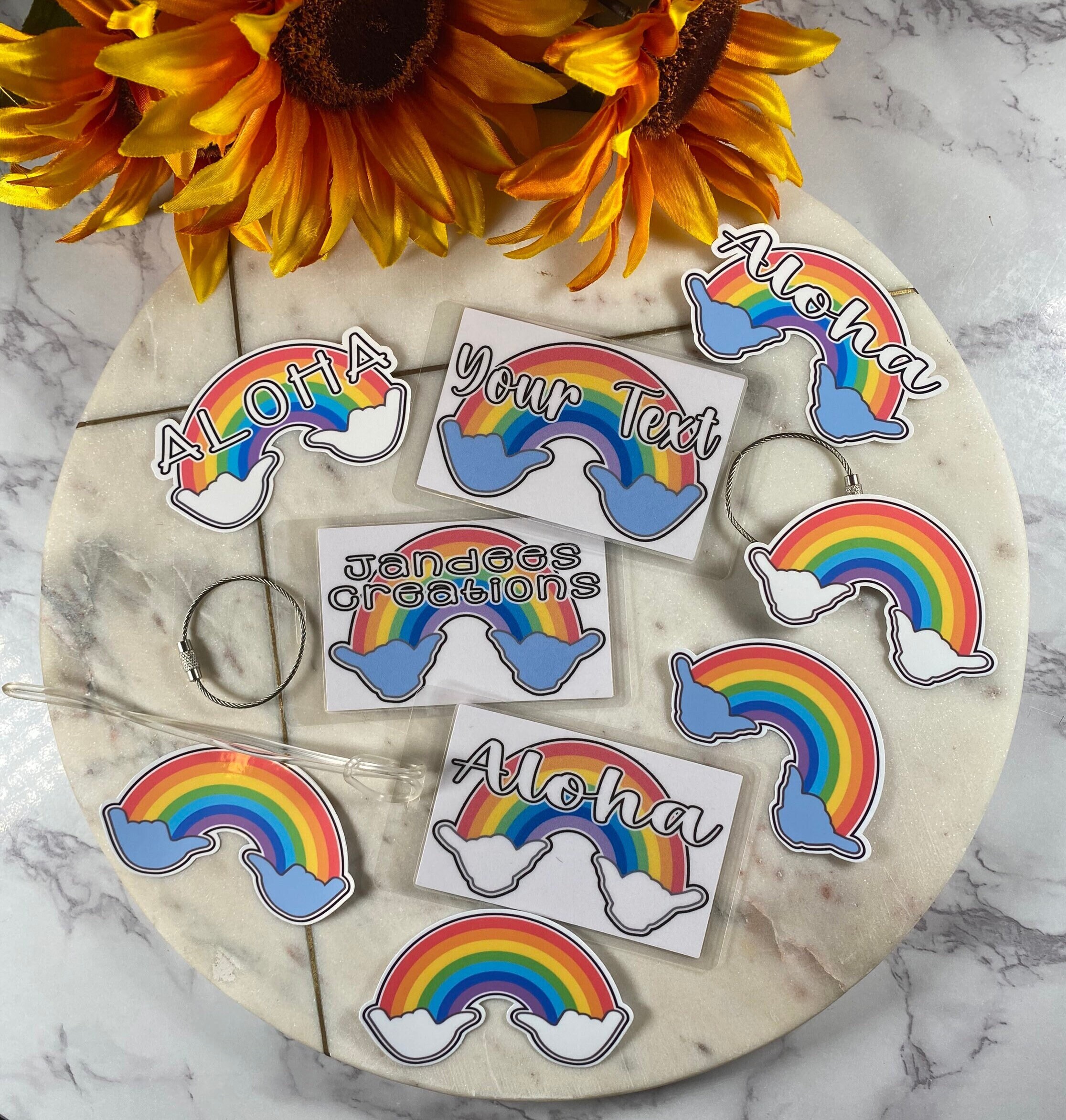 Shaka Sticker Rainbow Sticker Water Resistant Sticker - Etsy