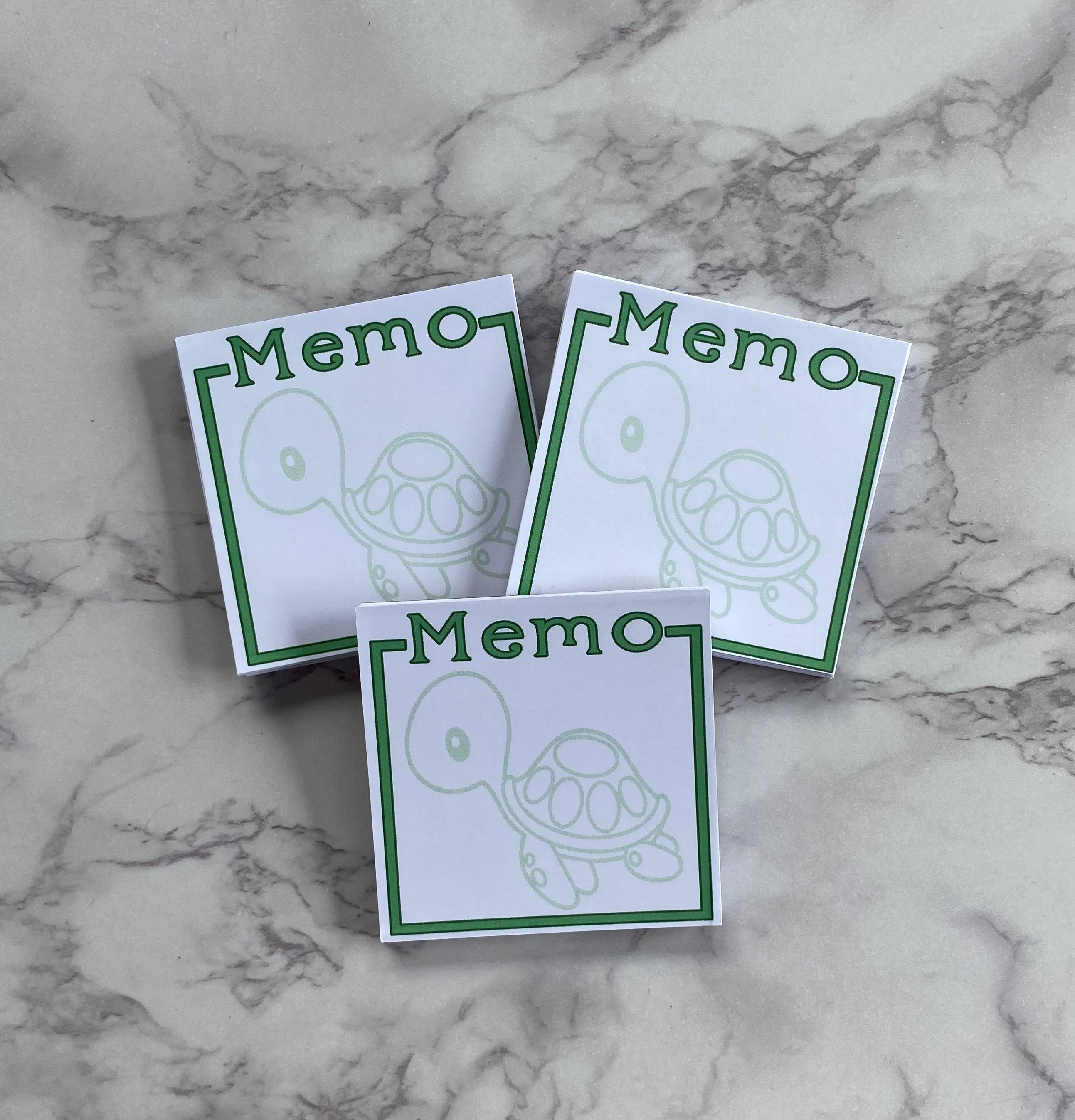 Turtle Notepad 3x3 Notepad Personalized Notepad Custom - Etsy