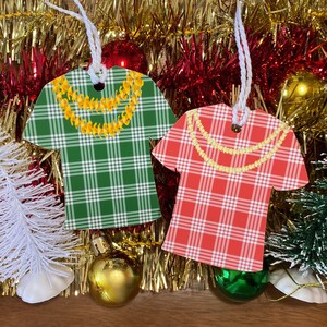 Palaka Print Gift Tags | Mele Kalikimaka Gift Tags | Palaka Stocking ...
