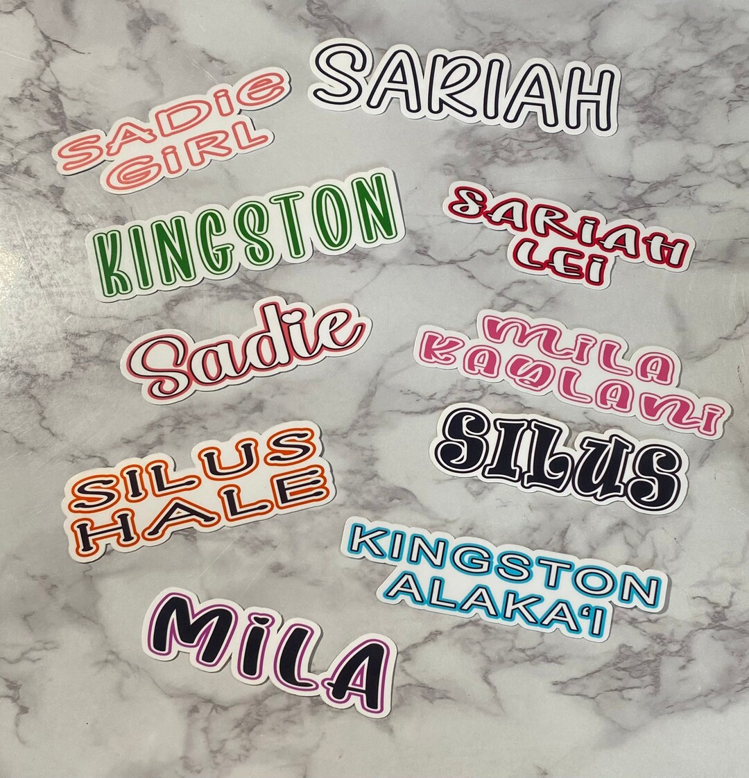 Personalized Name Sticker | Custom Text Sticker | Waterproof Sticker ...