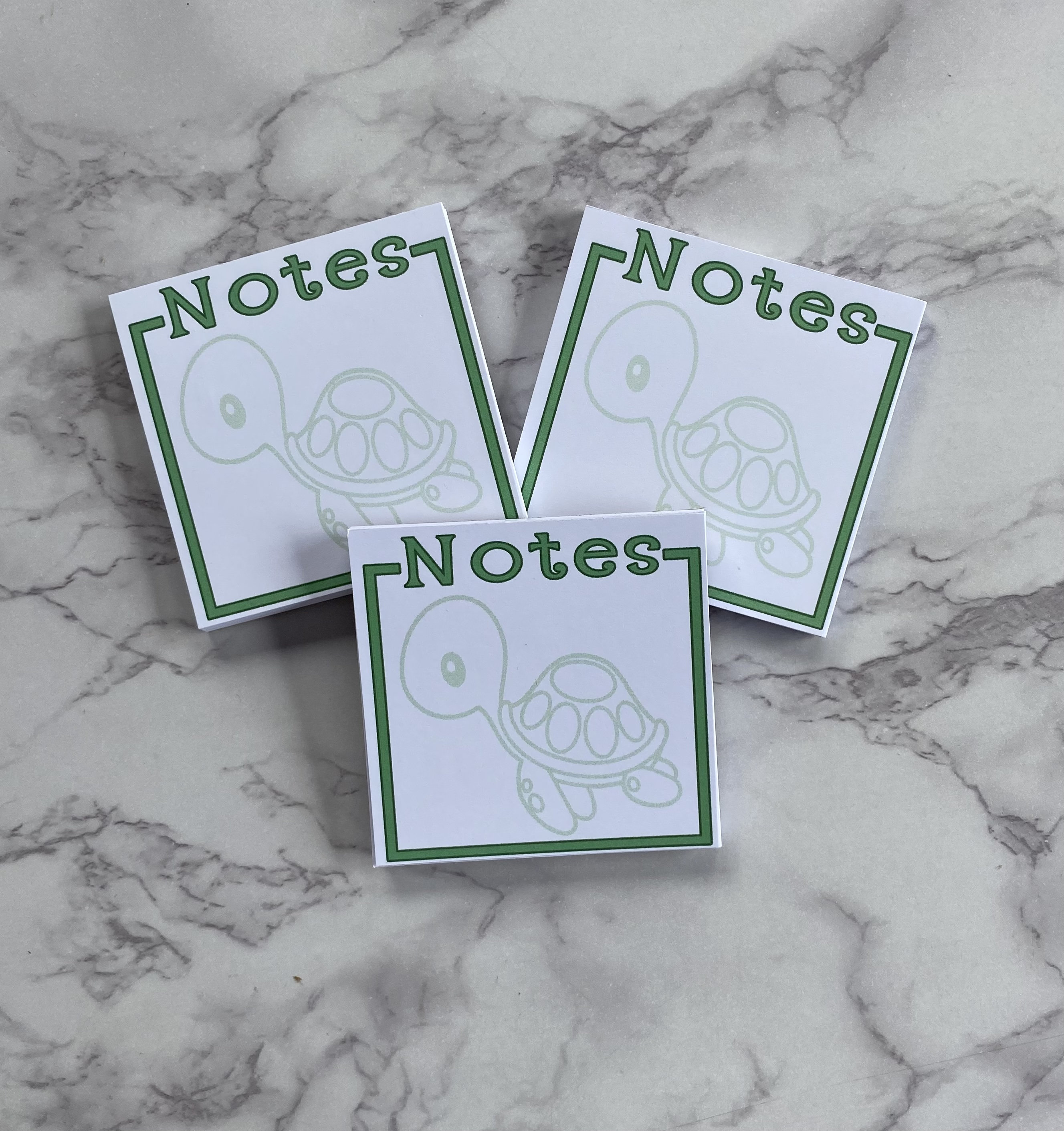 Turtle Notepad 3x3 Notepad Personalized Notepad Custom - Etsy