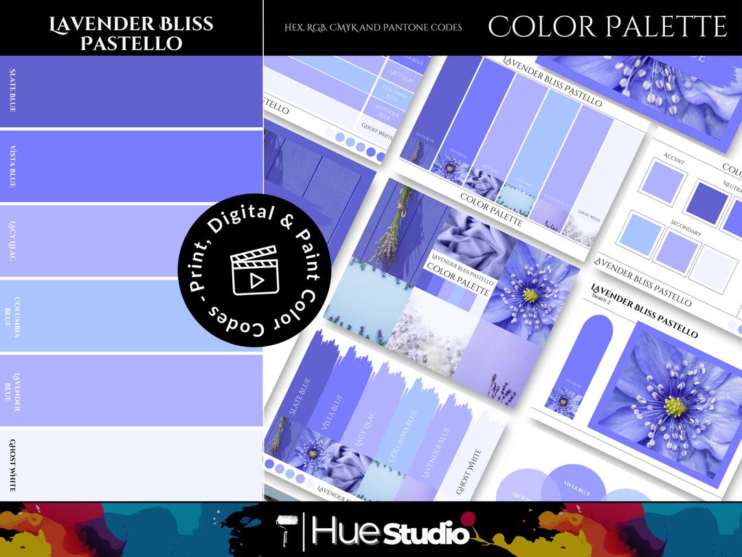 Lavendel-Markenfarbpalette: Deluxe Canva Color Codes (Digitaler ...