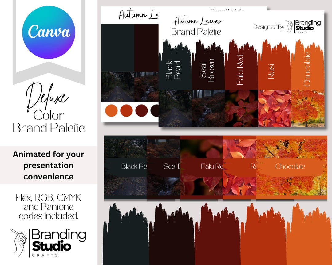 Canva Color Palette, Fall Color Palette, Autumn Color Palette, Brand ...