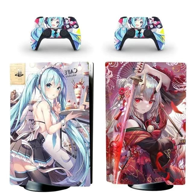 Full Set Anime Cartoon PS5 Decal Vinyl Controller & Console - Etsy