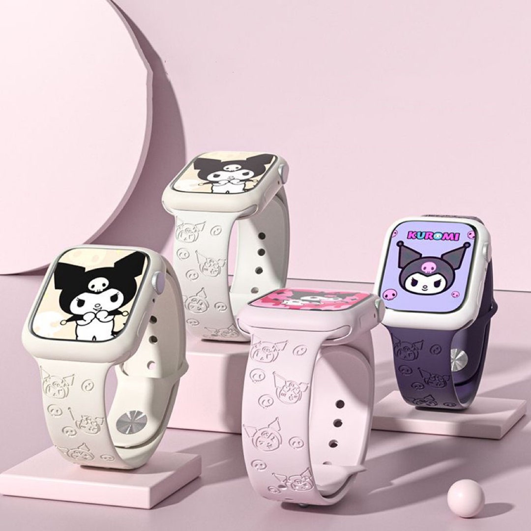Anime Cartoon Printed Watch Band Strap Frame Protector for Apple Watch ...
