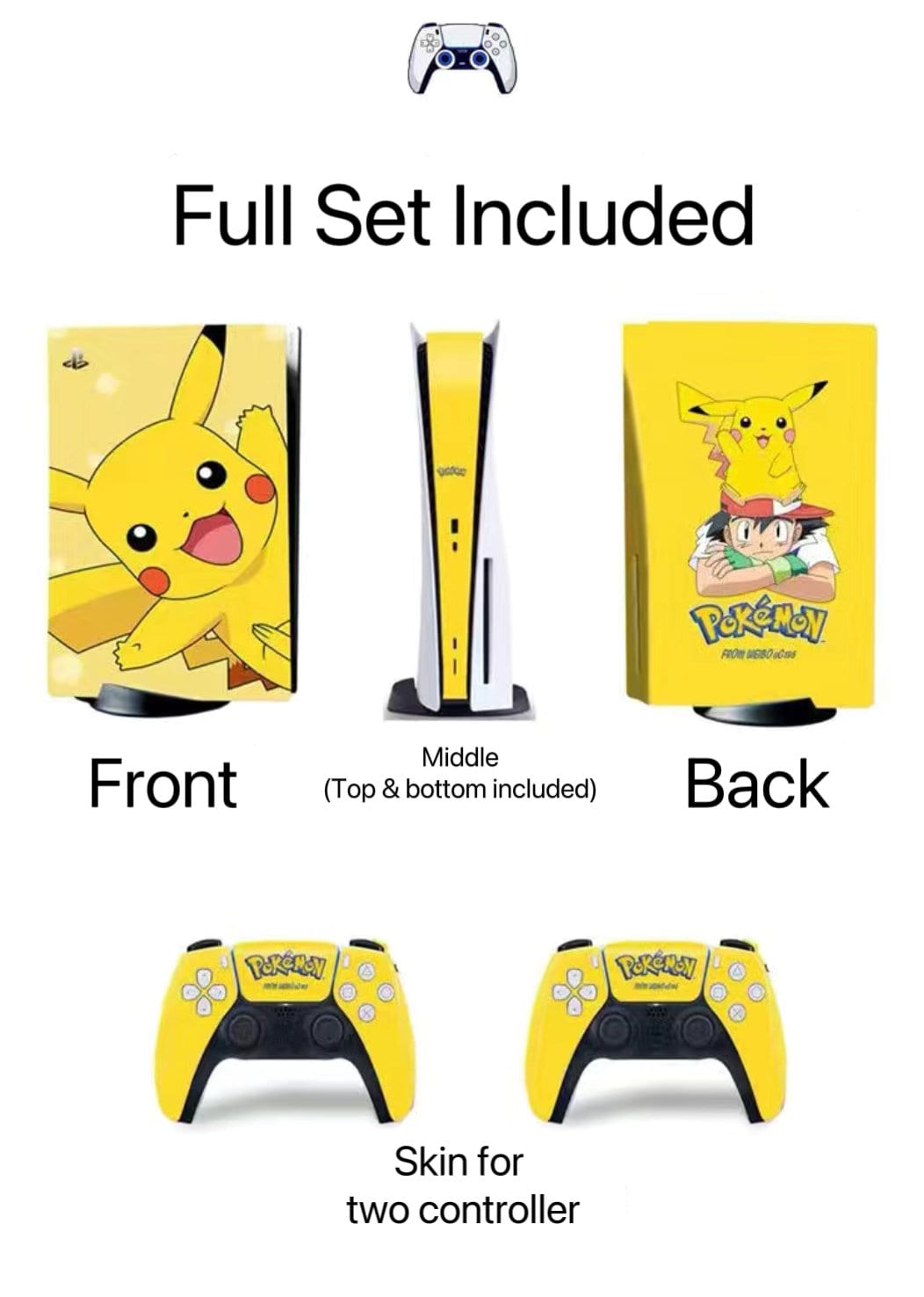 Full Set Anime Cartoon PS5 Decal Vinyl Controller & Console - Etsy