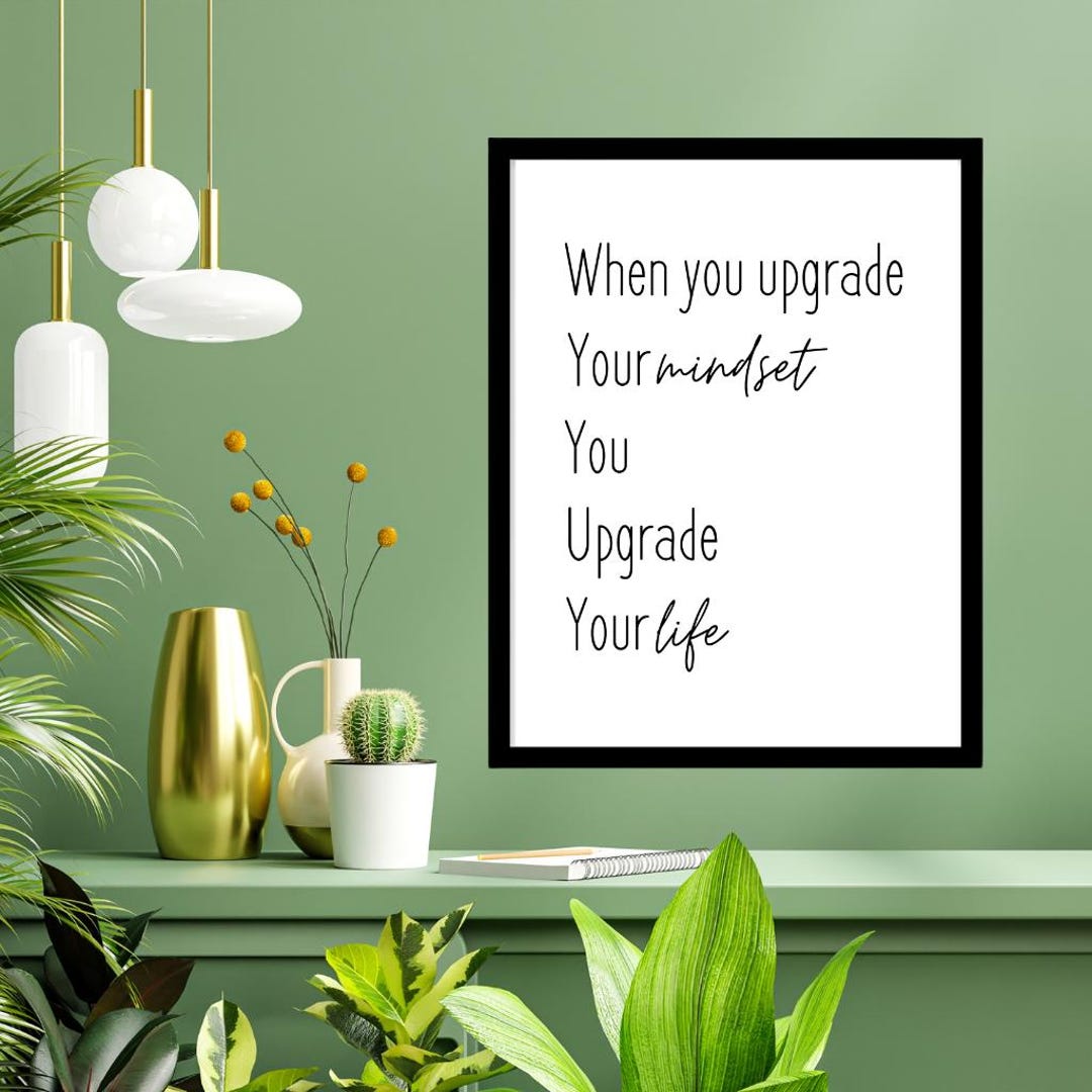 Upgrade Your Mindset Print – Motivational Wall Art (digital Download ...