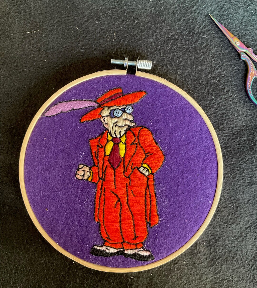 Professor Farnsworth in 1947, Futurama Cartoon, Hand Embroidery Hoop ...