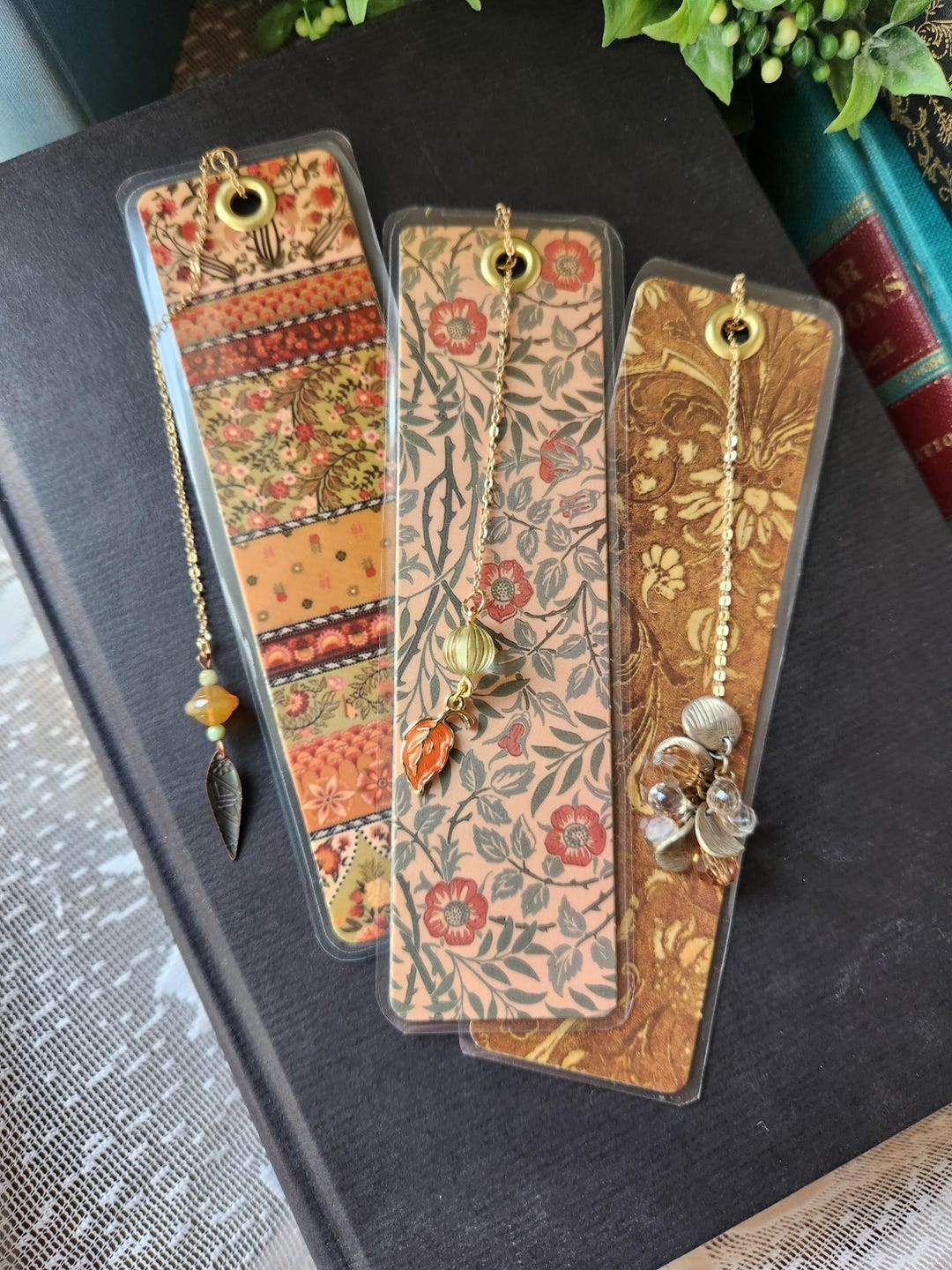 William Morris Style Bookmarks | Handmade Cardstock Book Marker | Book ...