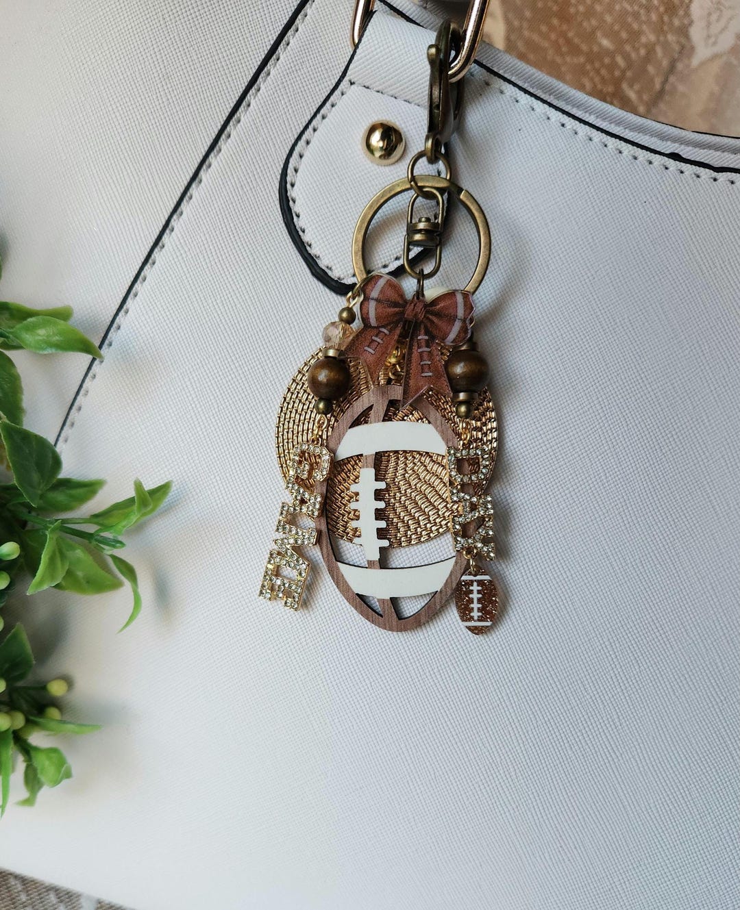 Game Day Football Bag Charm: Purse Jewelry | Sports Games | Handbag ...