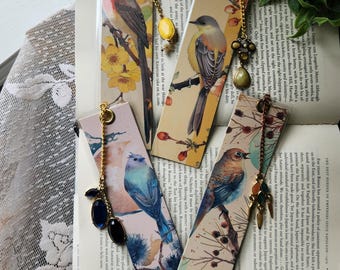 Beautiful Bird Bookmarks | Handmade Cardstock Book Marker | Book Club ...