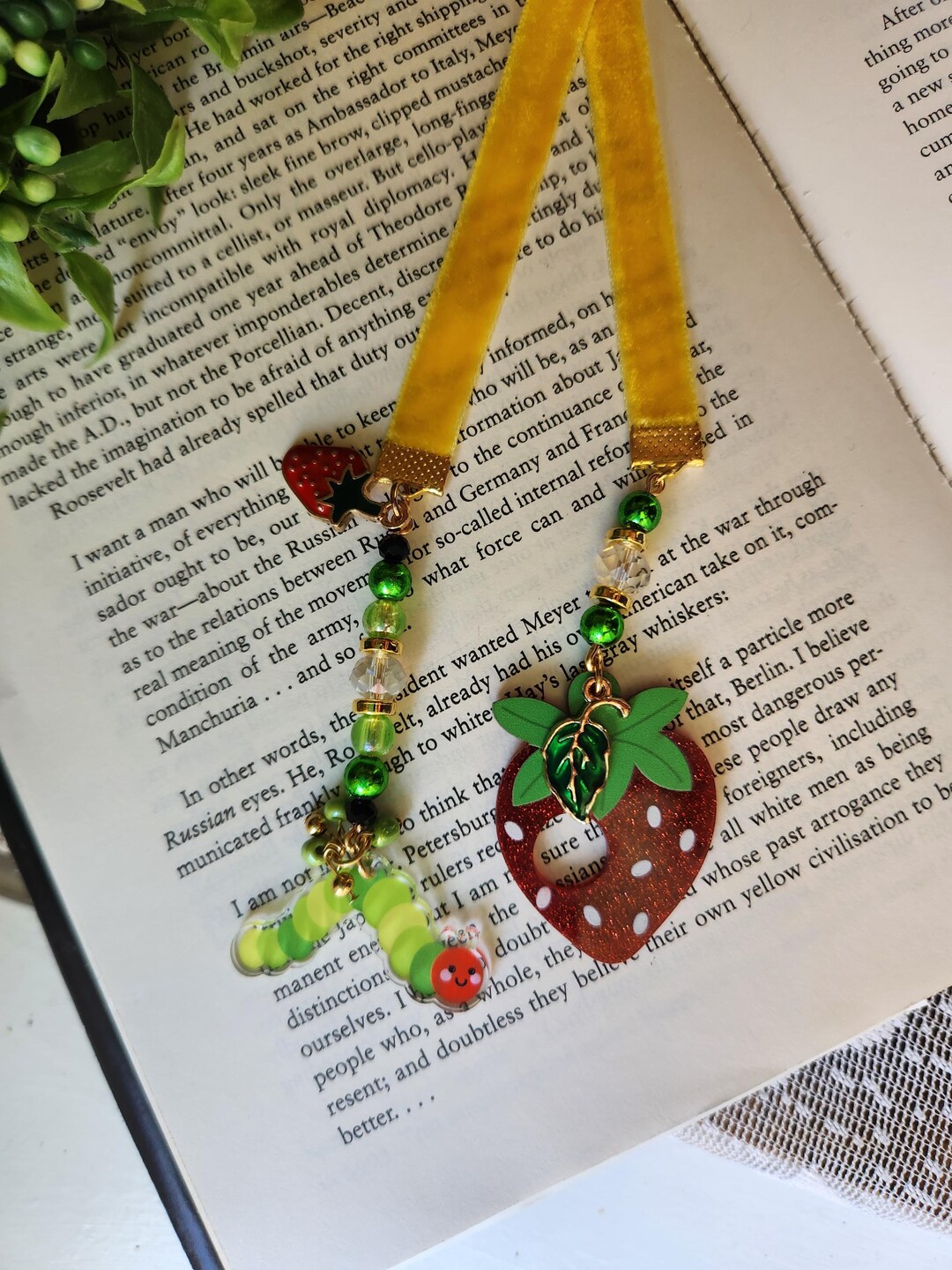 Caterpillar Bookmark | Yellow Velvet Ribbon | Preschool Teachers | Red ...