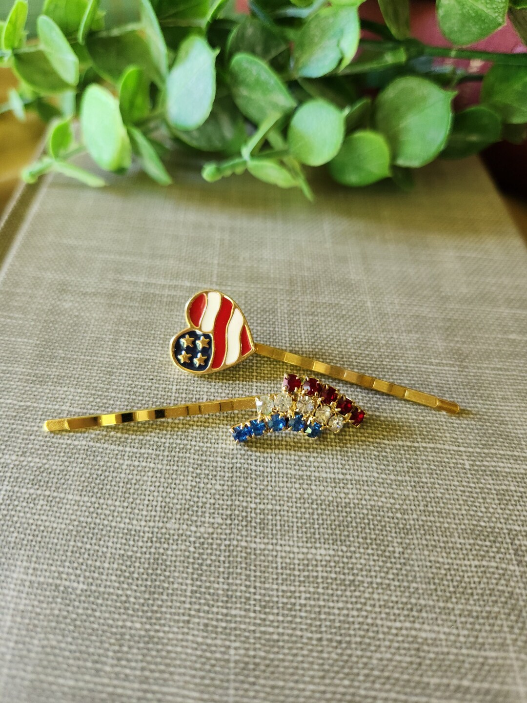Patriotic 4th of July Bobby Pins | Hair Pin | USA Flag | Vintage ...