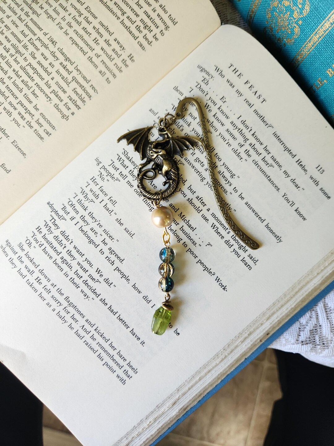 Fantasy Dragon Bookmark, Mother of Dragons, Metal Stick, Handcrafted ...