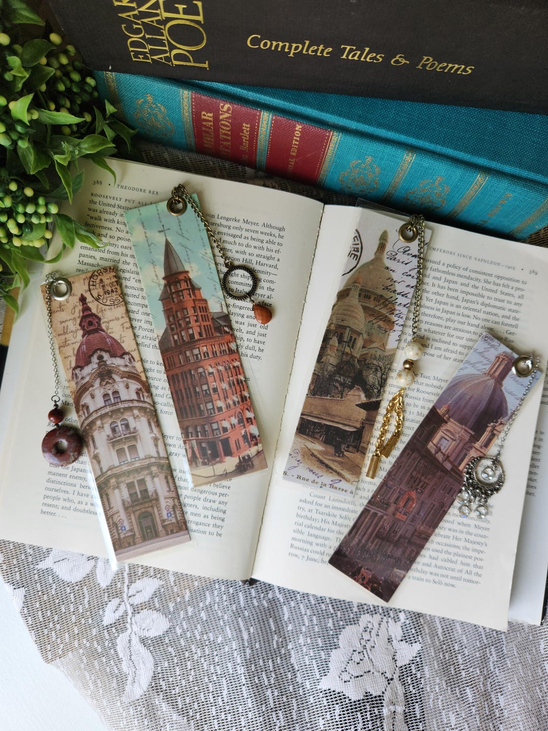 European Architecture Bookmarks | Handmade Cardstock Book Marker | Book ...