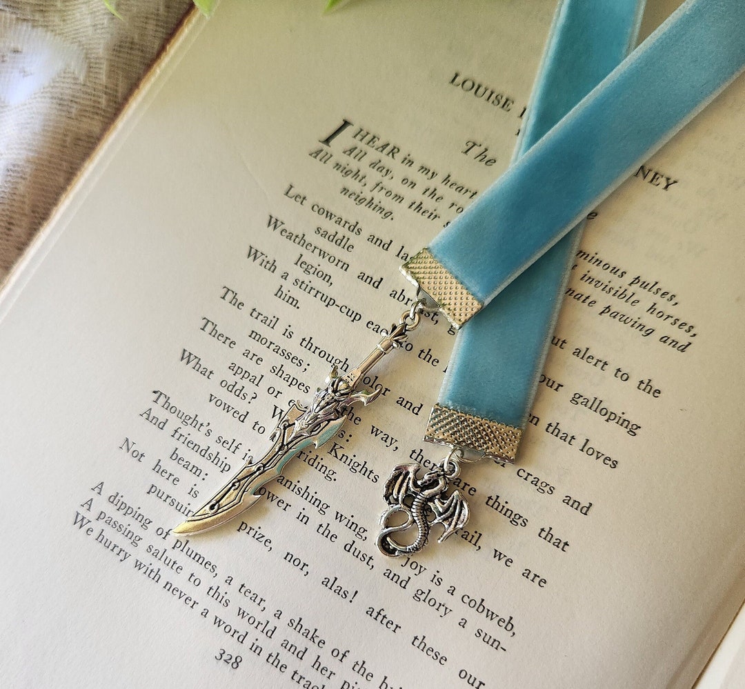 Sword Bookmark, Fantasy Theme, Velvet Ribbon, Fairytale Dungeon ...