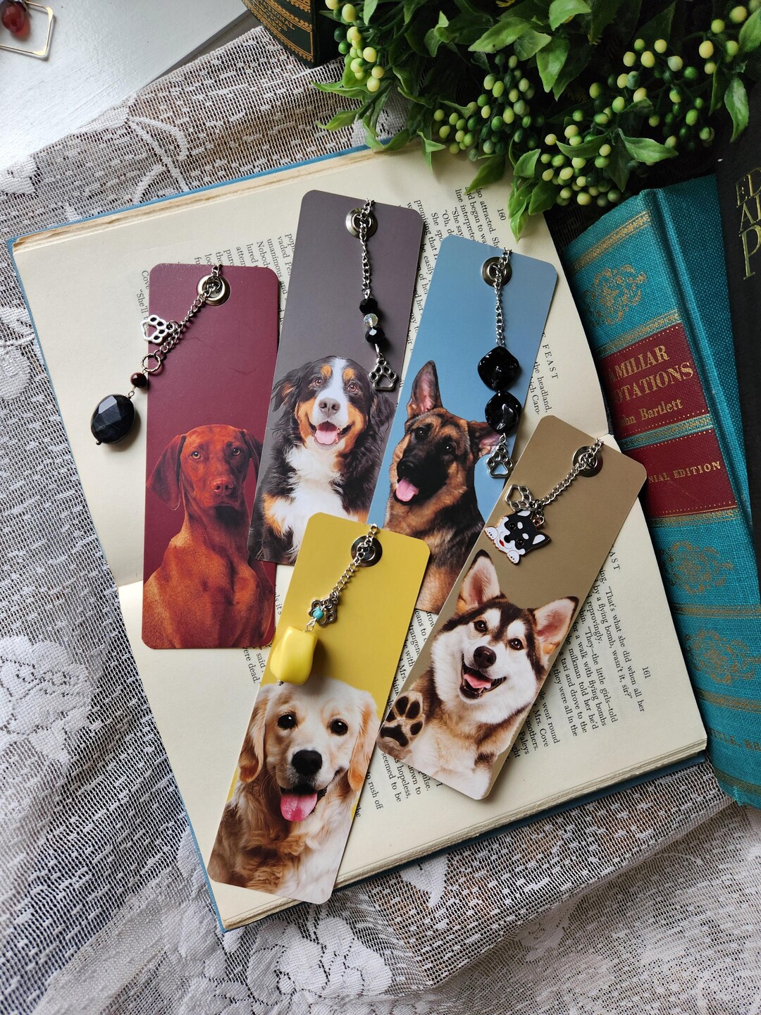 Large Dog Breed Bookmarks | Handmade Cardstock Book Marker | Book Club ...