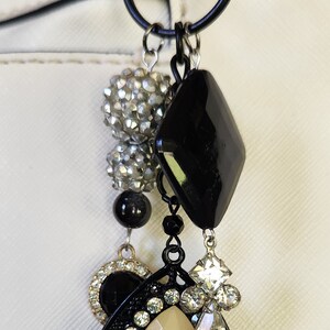 Victorian Gothic, Purse/bag Charm, Jewelry Keychain, Handmade Upcycled ...