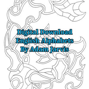 English Alphabets Colouring Pages by Adam Jarvis Instant Download - Etsy
