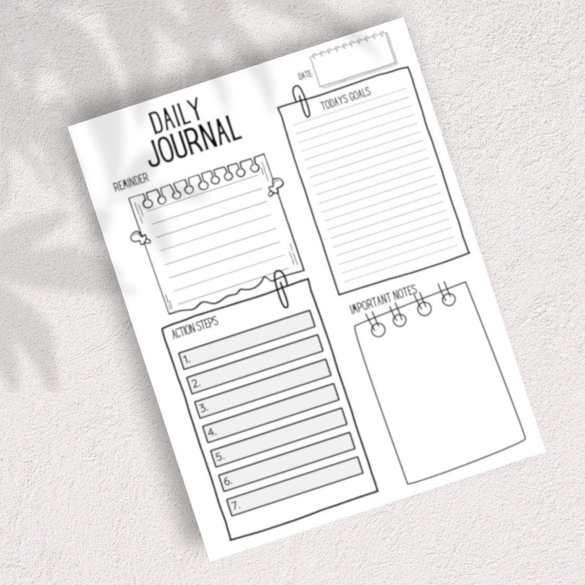Printable Daily Productivity Planner (doodle Theme) - Etsy