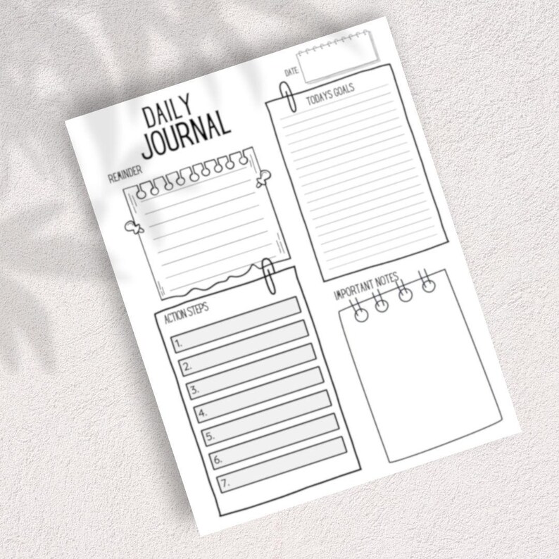 Printable Daily Productivity Planner doodle Theme - Etsy