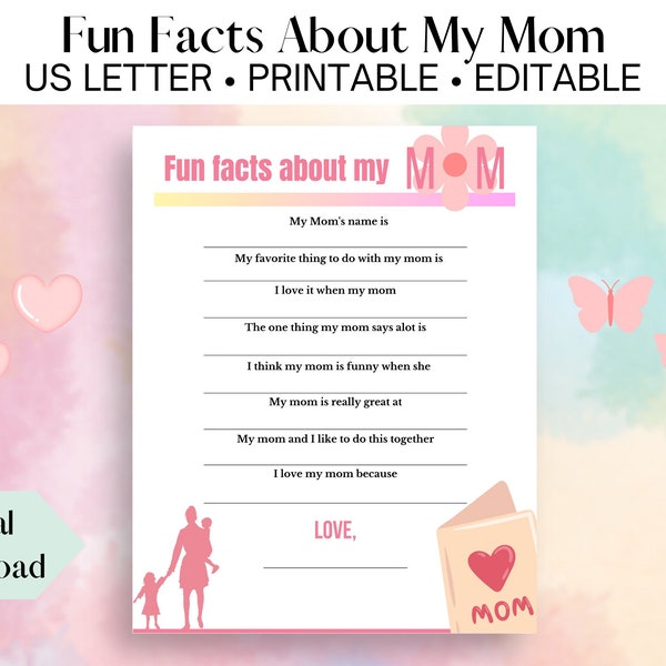 Fun Facts About Mom - Etsy