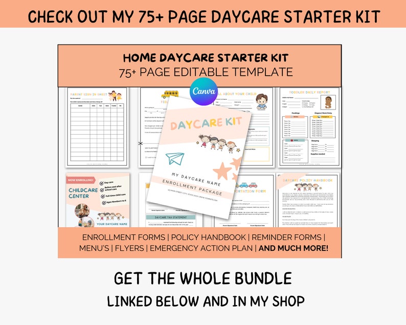 Editable Daycare Policy Handbook, Daycare Contract, Daycare Forms, in ...