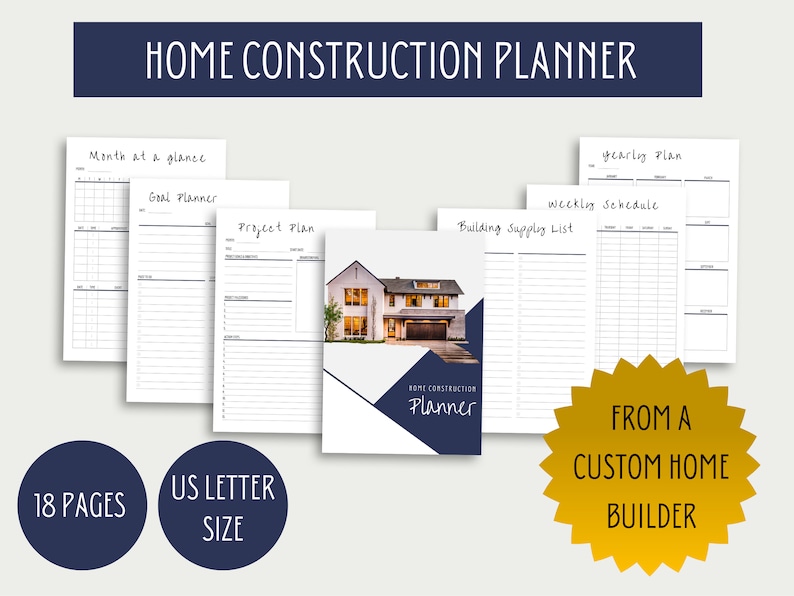 Home Construction Planner to Stay Organized, Home Project Planner ...