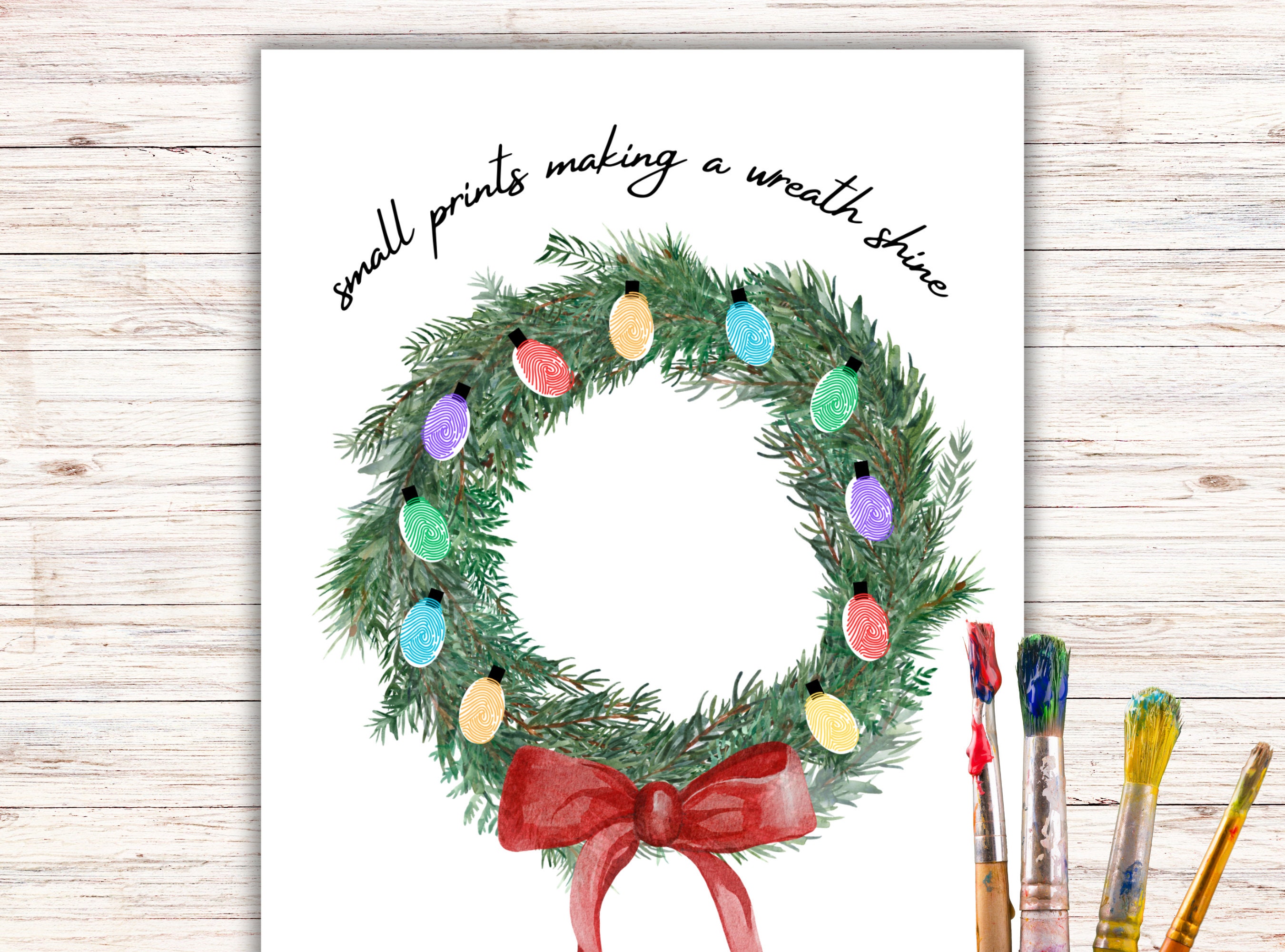 Fingerprint Christmas Wreath