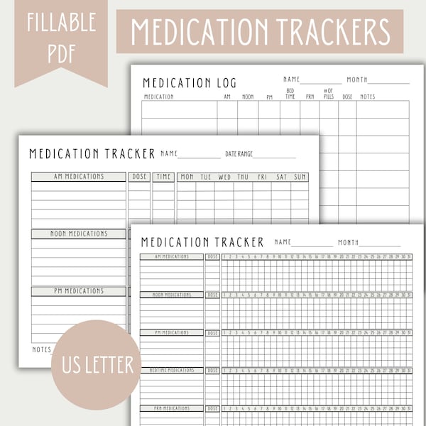 Medication Log - Etsy