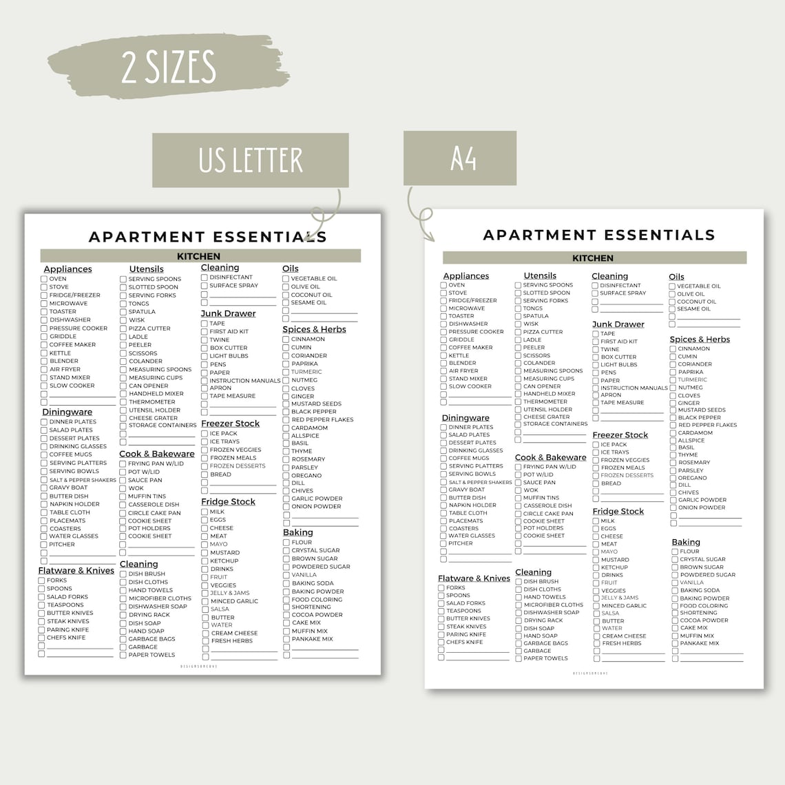 New Apartment Essentials Checklist, Moving Checklist Printable, New ...