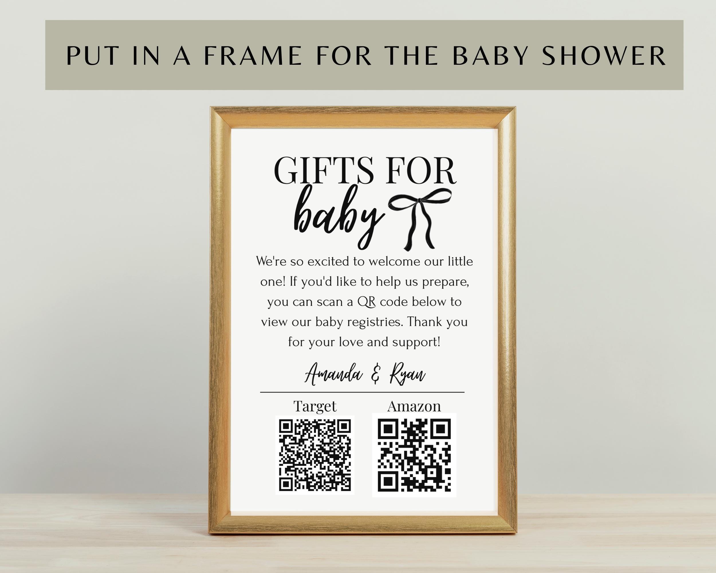 Baby Shower Fund Insert Card, Baby Shower QR Code Card, Diaper Fund ...