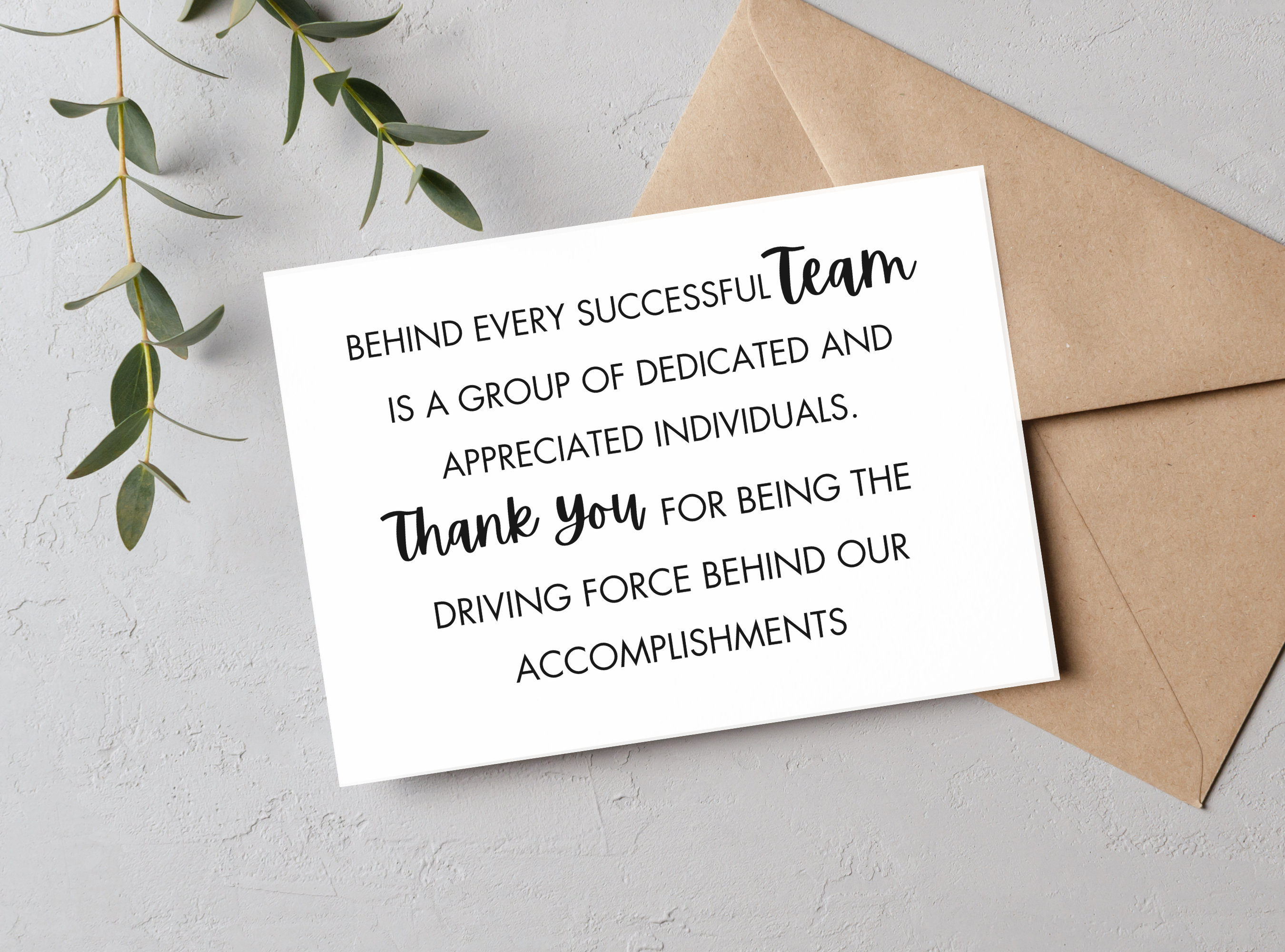 Corporate Gift Card, Employee Thank You, Staff Appreciation Card ...