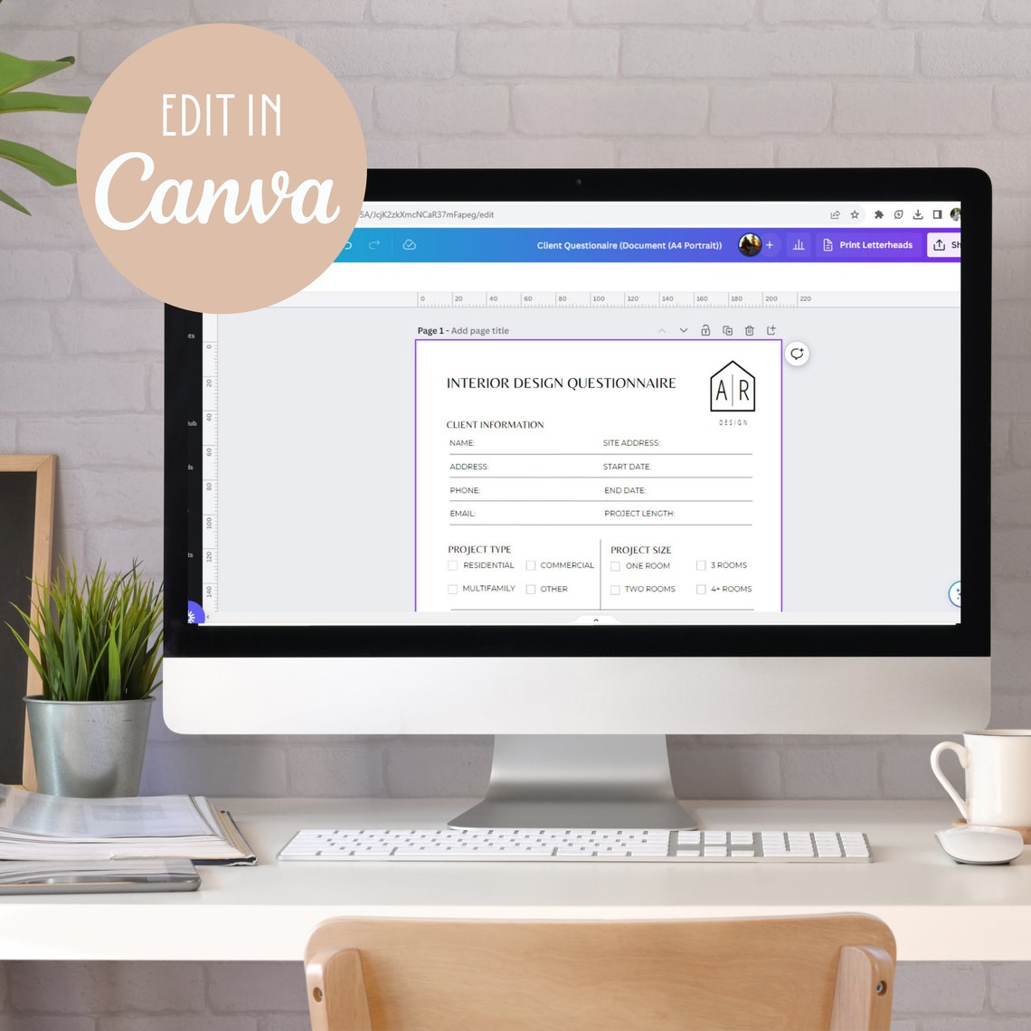 Minimalist Interior Designer Questionnaire, Client Onboarding ...