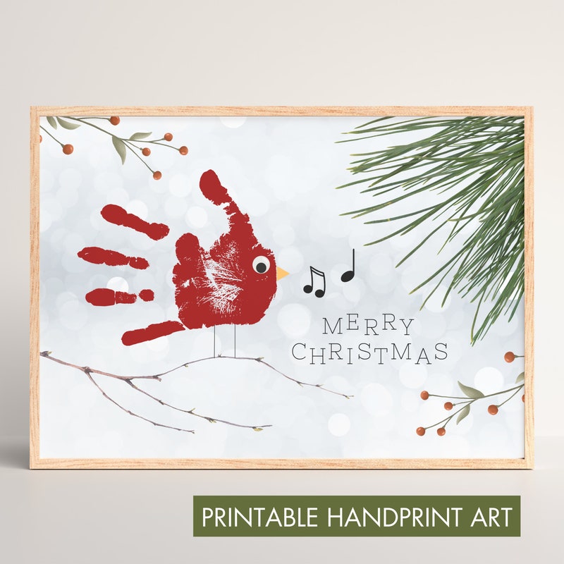 Christmas Handprint Art - Etsy