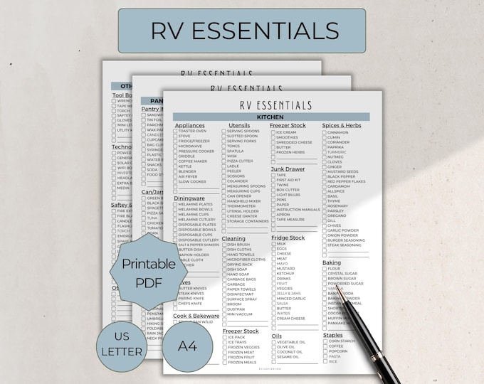 RV Checklist for Travel Trailers - Set Up/breakdown/interior/exterior ...