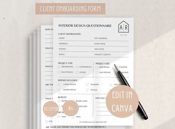 Interior Design Order Form Free Interior Design Product List Template