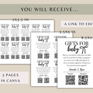 Baby Shower Fund Insert Card, Baby Shower QR Code Card, Diaper Fund ...